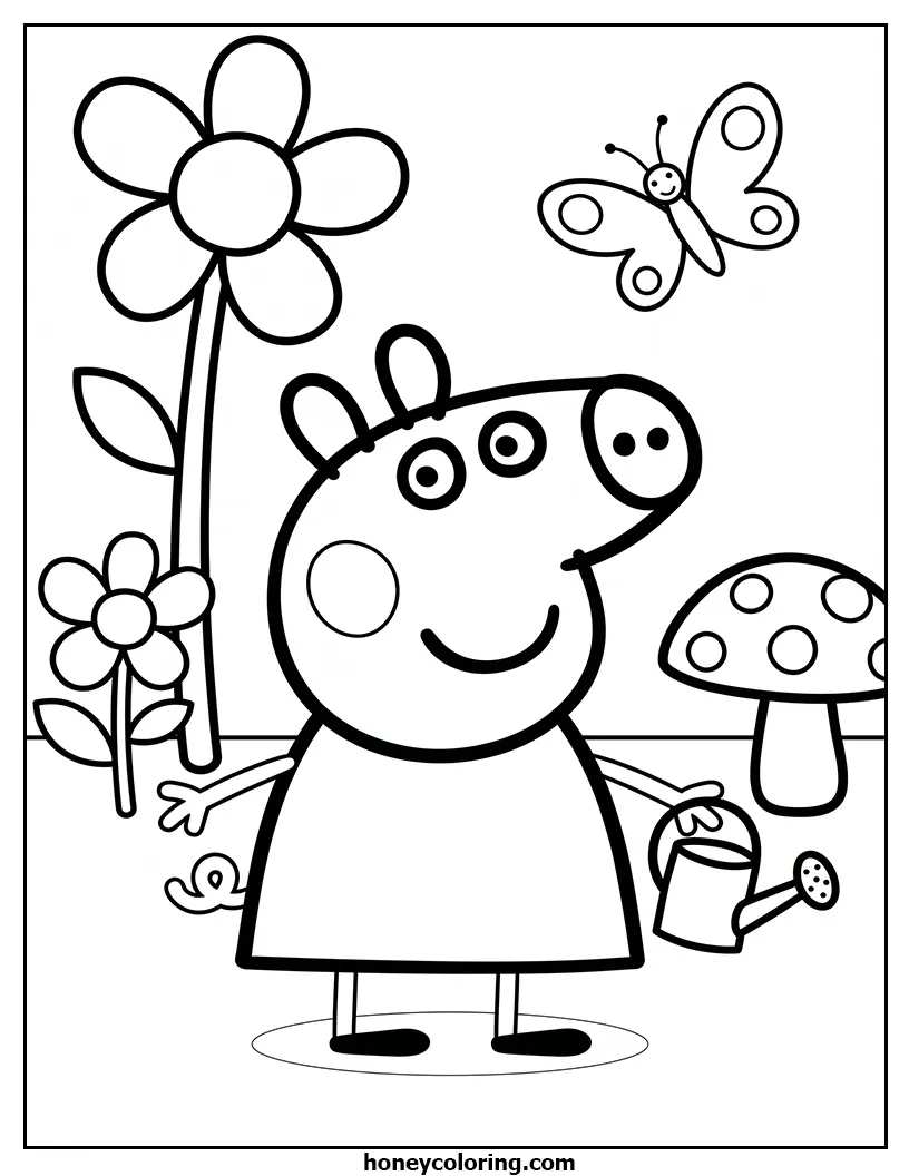 Peppa Pig Coloring Pages (Free Printable PDF)