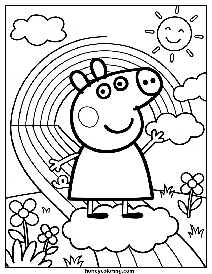 Peppa Pig Coloring Pages (Free Printable PDF)