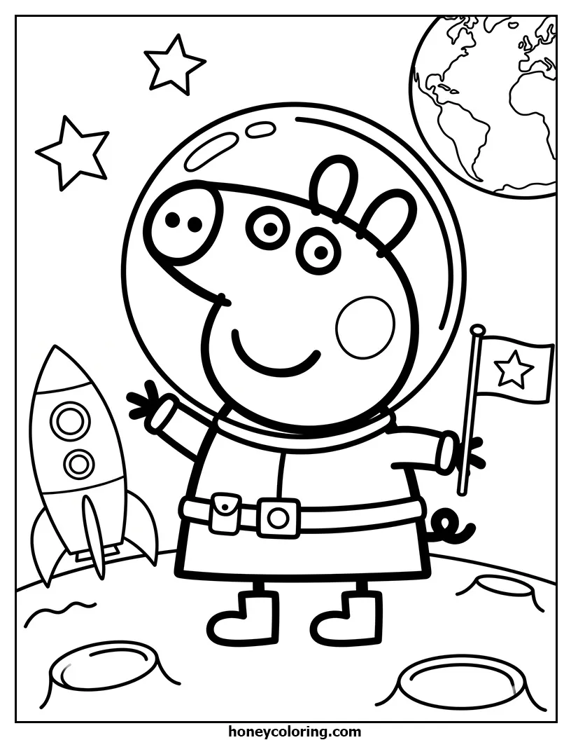 Peppa Pig Coloring Pages (Free Printable PDF)